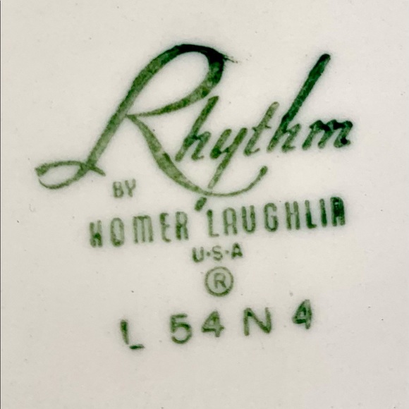 Homer Laughlin | Art | Rare 95s Homer Laughlin Rhythm Plate Pattern ...